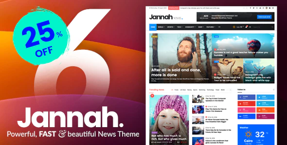 Jannah News v6.1.1 – 报纸杂志新闻 AMP BuddyPress-主题站 – WordPress主题、HTML模板、CMS模板、wordpress插件