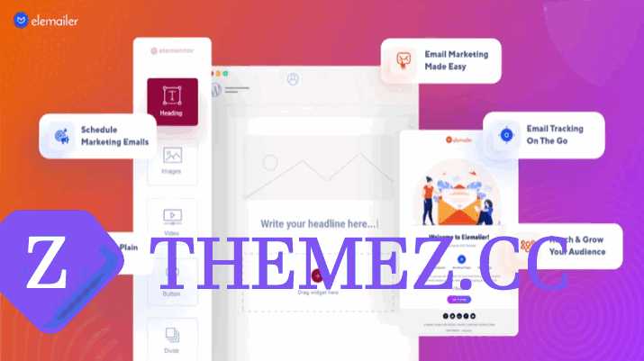 Elemailer v4.0.4 – 拖放 WordPress 电子邮件模板和活动生成器-主题站 – WordPress主题、HTML模板、CMS模板、wordpress插件