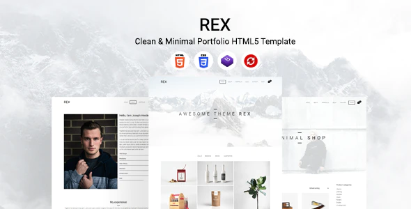 Rex – 简洁简洁的作品集 HTML5 模板-主题站 – WordPress主题、HTML模板、CMS模板、wordpress插件