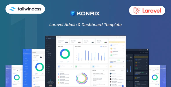 Konrix – Laravel Tailwind 管理和仪表板模板-主题站 – WordPress主题、HTML模板、CMS模板 ...